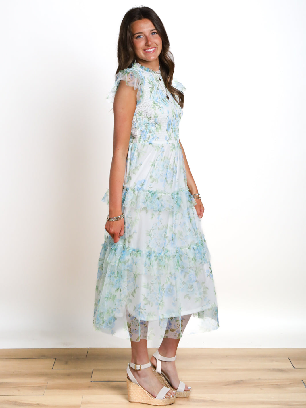 Pose For Me Tulle Sleeve Floral Print Dress – MOD ON TREND Pose For Me Tulle Sleeve Floral Print Dress – MOD ON TREND
